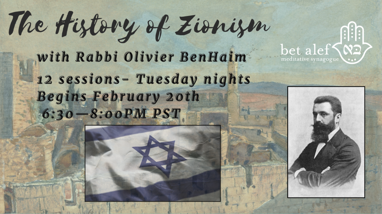 The History Of Zionism Bet Alef Meditative Synagogue